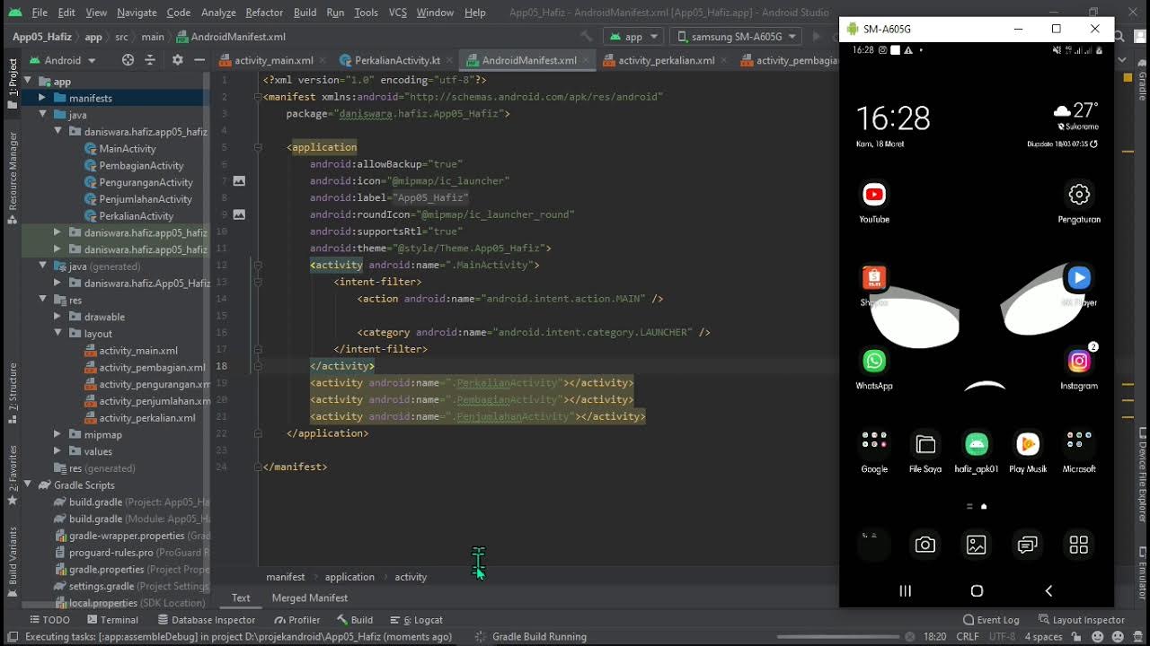 Android Kotlin 04 _ Intent, Activity, Exchange Datas Between Activity - YouTube