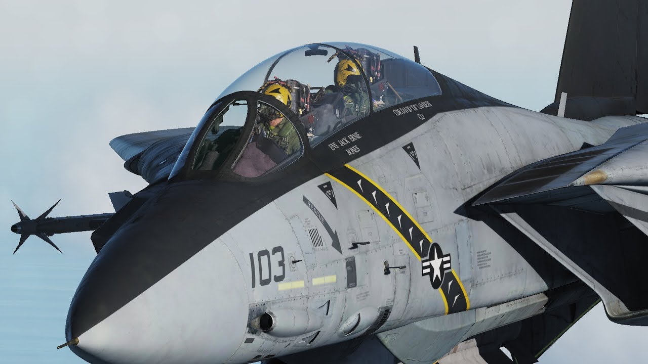 DCS World - F-14 Tomcat Maiden Flight [GER Comms/ENG Subs] - YouTube