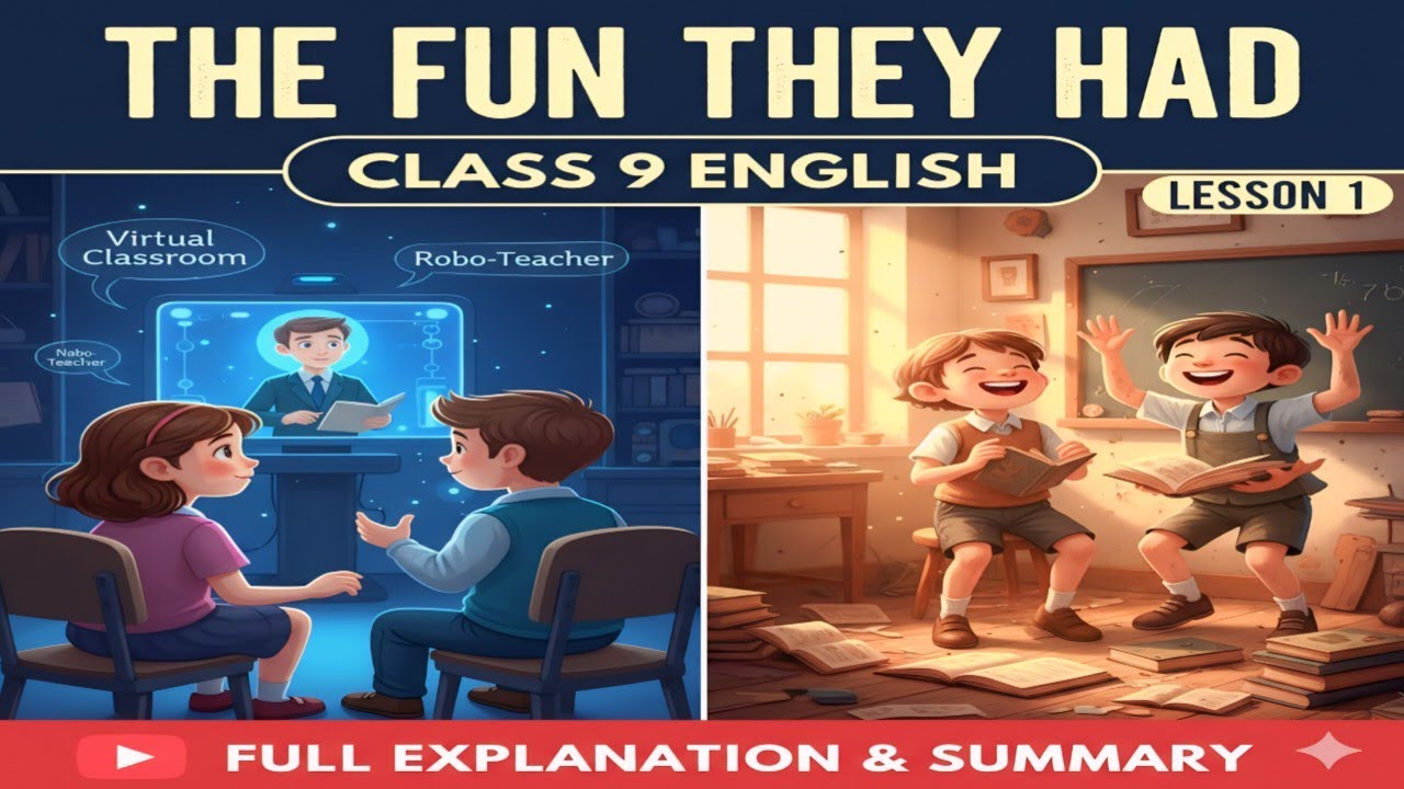 The Fun They Had class 9 🤪 | Class 9 English Chapter 1 the fun they had ...