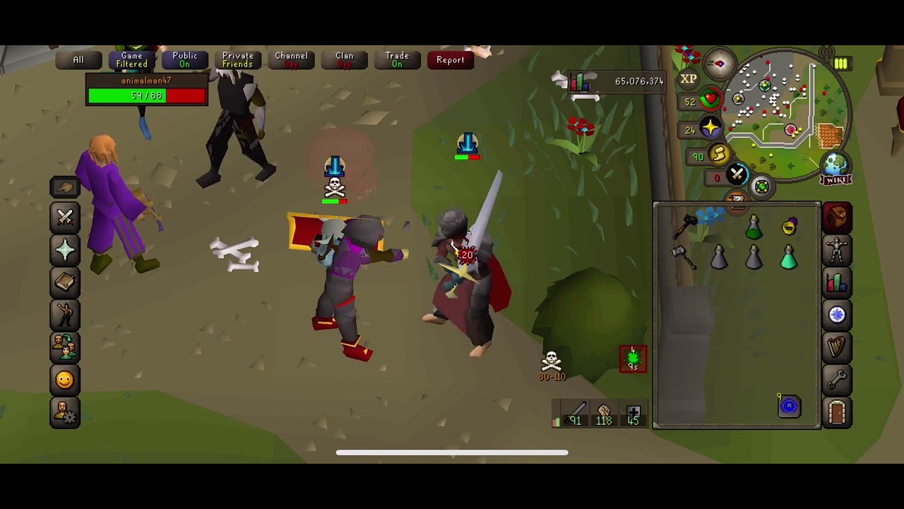 Osrs mobile Pking - YouTube