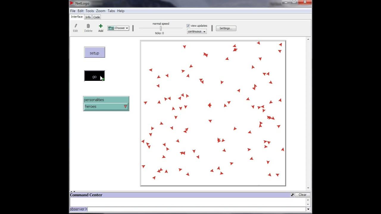 Netlogo (Heroes and Cowards Model) - YouTube