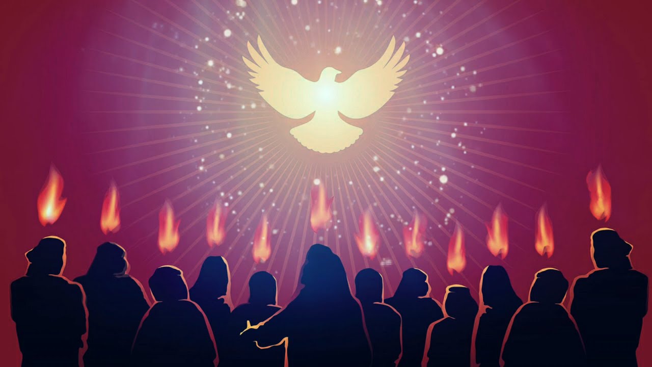 Fire of Holysprit Pentecost Day Christian Footage, Christian Worship ...