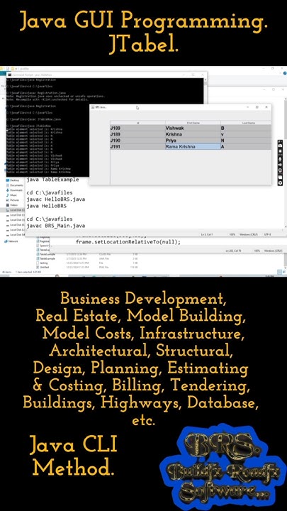 Java Swing GUI Programming using JTable. #html #java #javascript #python #vbdotnet #json #jquery ...