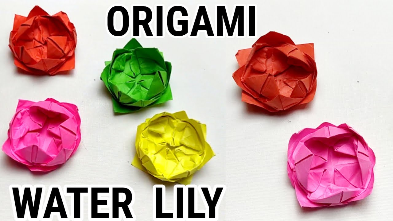 Origami Water Lily - Origami Pond Flower - Paper Water Lily - Beautiful ...