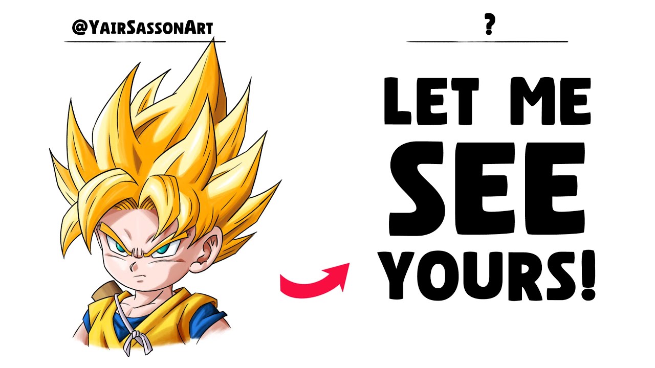 How TO Draw GOKU from DRAGON BALL DAIMA - Real Time Tutorial - YouTube