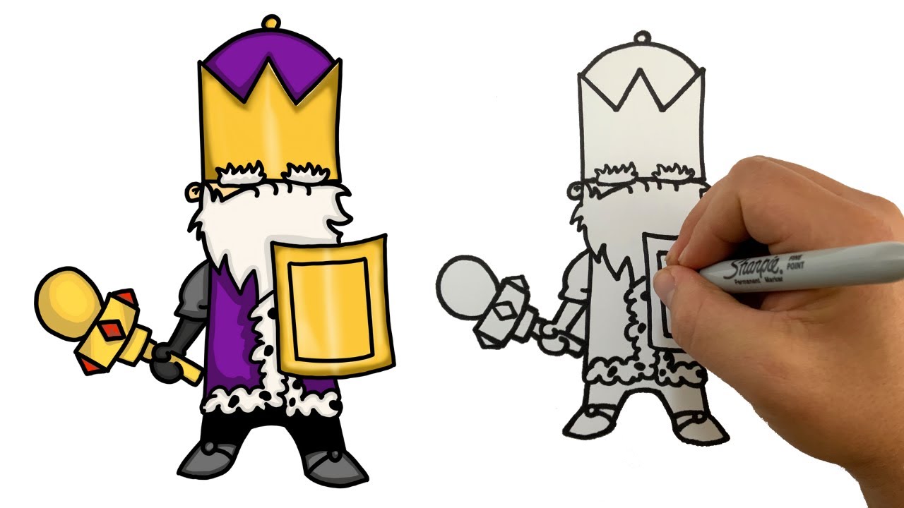 How To Draw King From Castle Crashers - YouTube