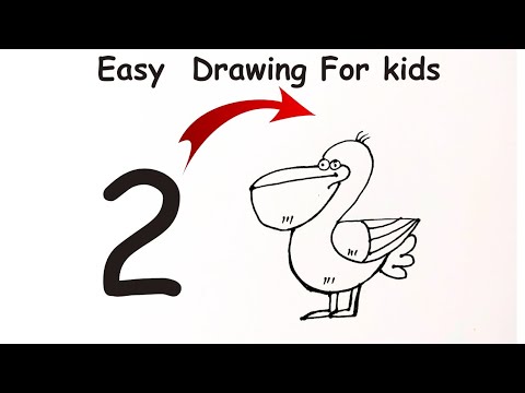 Simple Drawing Tutorial For Kids | Drawing Using Numbers - YouTube