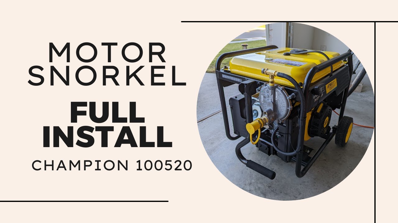 Motor Snorkel Full Installation (Champion 100520 + Propane) - YouTube