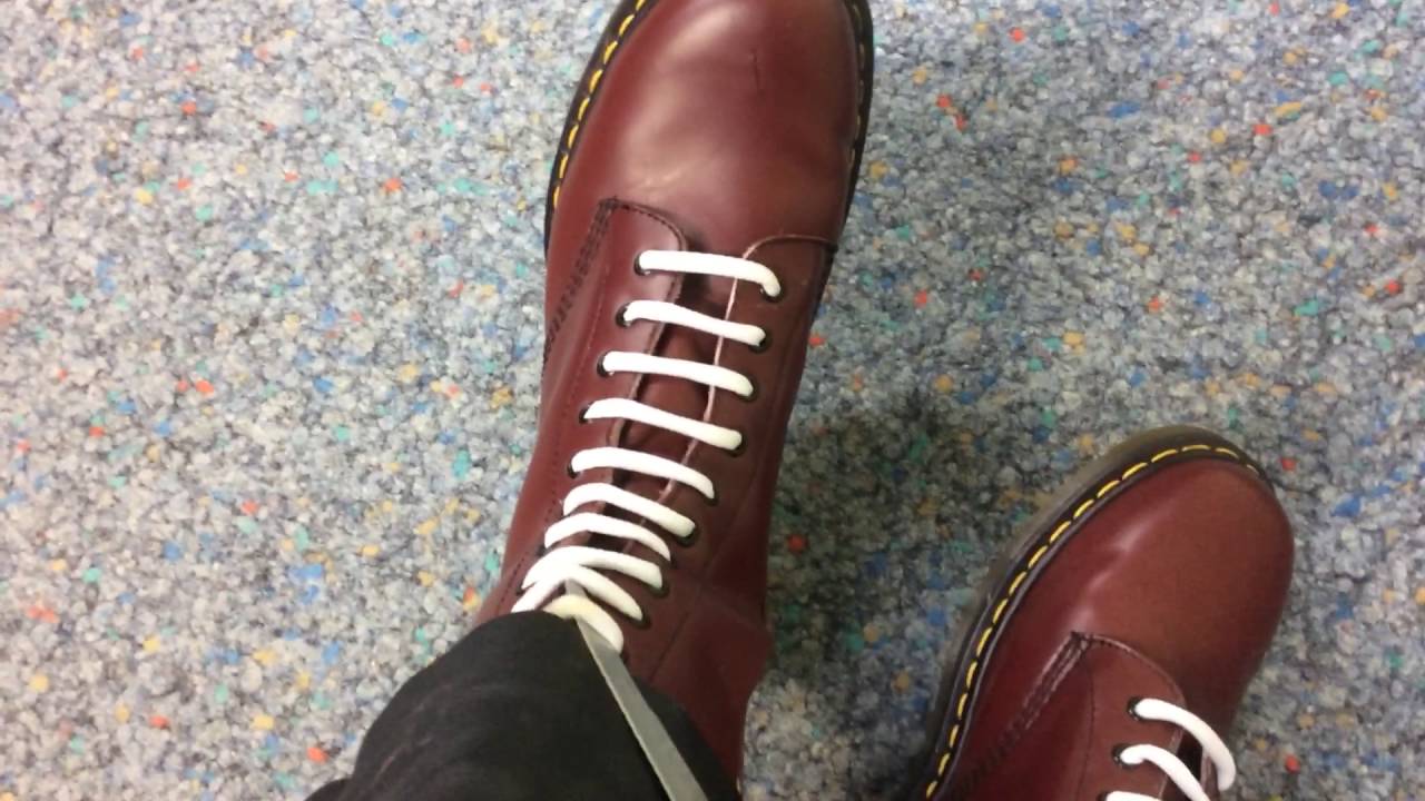 DocMartens cutting laces - YouTube