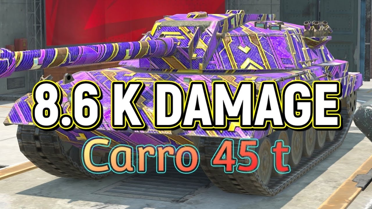 Carro 45 t - 8.6 K Damage, Ace Tanker "M", High Caliber, Canyon - WoT ...