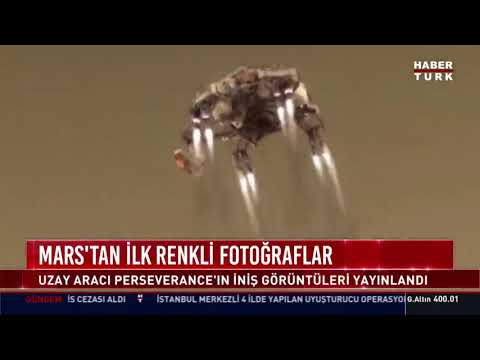 Uzay aracı Peseverance'ın iniş görüntüleri yayınlandı