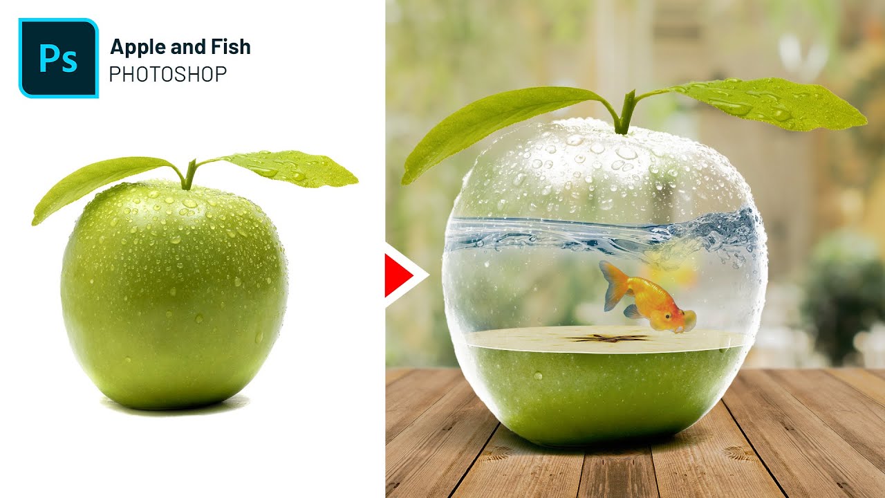 Ghép nước trong photoshop I Photo Manipulation in Photoshop | Apple and ...