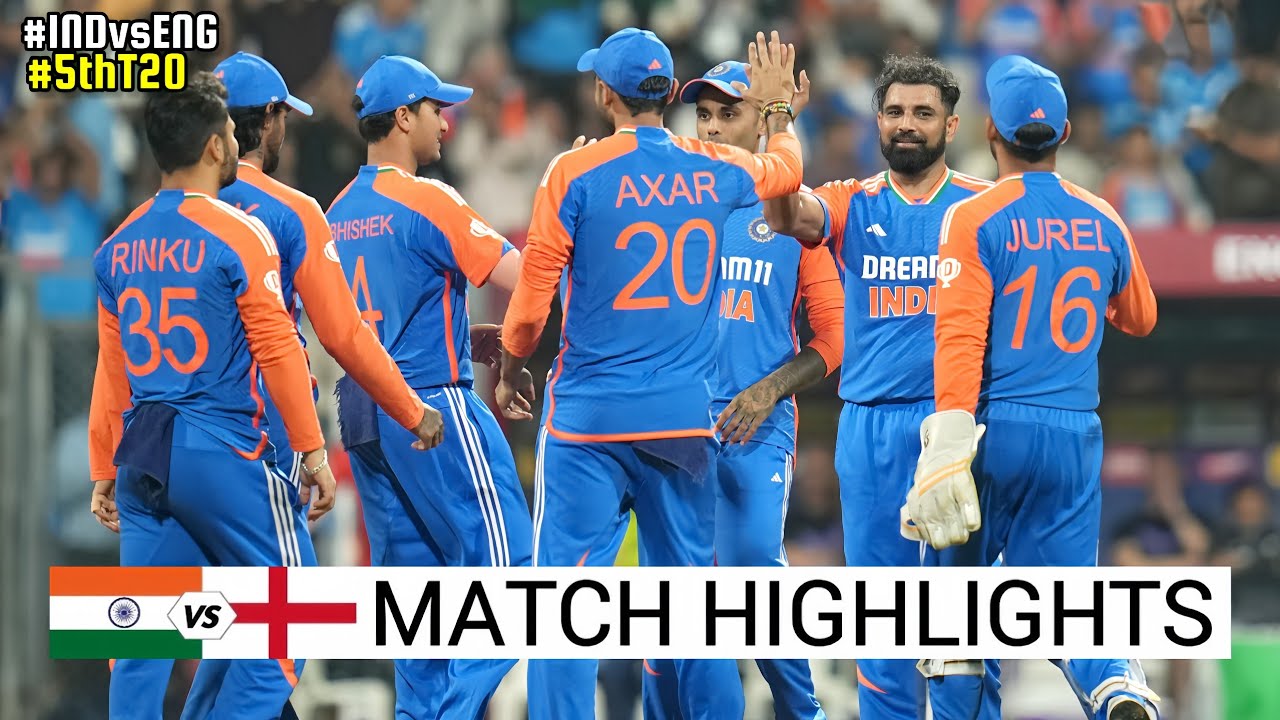 India vs England 5th T20 Cricket Match Full Highlights Cricket Live ...