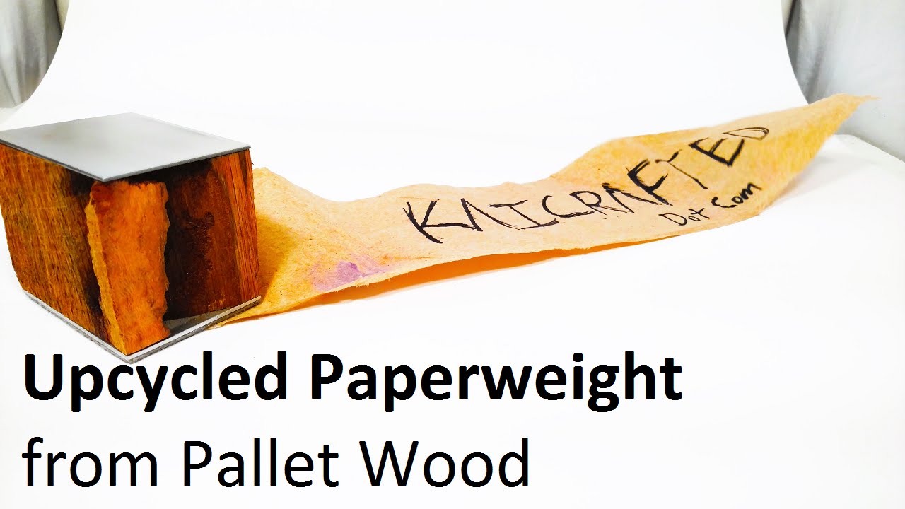 Upcycled Paperweight Made From Pallet Wood and Metal - YouTube