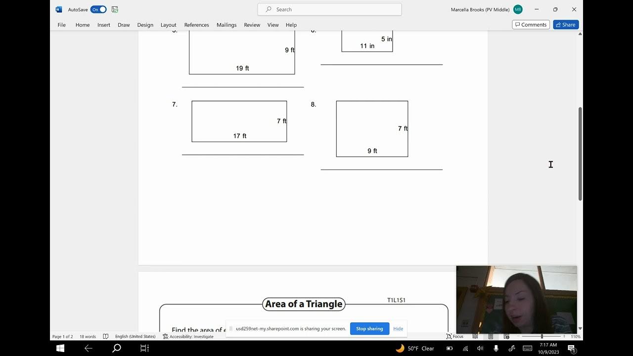 Area of Rectangles NOTES - YouTube