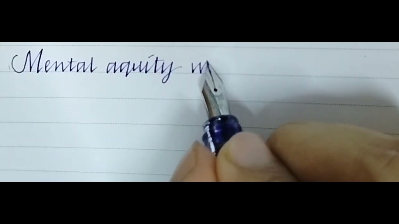 Cursive handwriting samples with pilot kakuno EF nib - YouTube