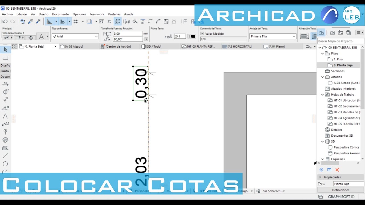 Colocar Cotas en Archicad - YouTube