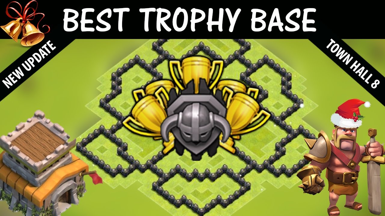 Clash Of Clans (CoC) - TH8 MASTER LEAGUE Trophy Base - NEW Town Hall 8 ...
