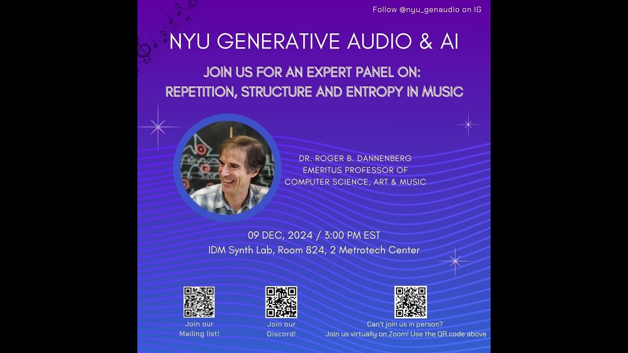 NYU GenAudio -- Roger Dannenberg Talk -- 120924 - YouTube