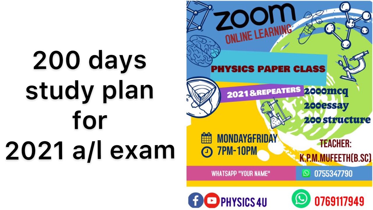 200 DAYS STUDY PLAN FOR 2021A/L EXAM.. - YouTube
