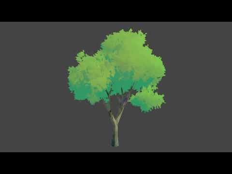 Stylized tree leaves with geometry nodes - Demo - YouTube