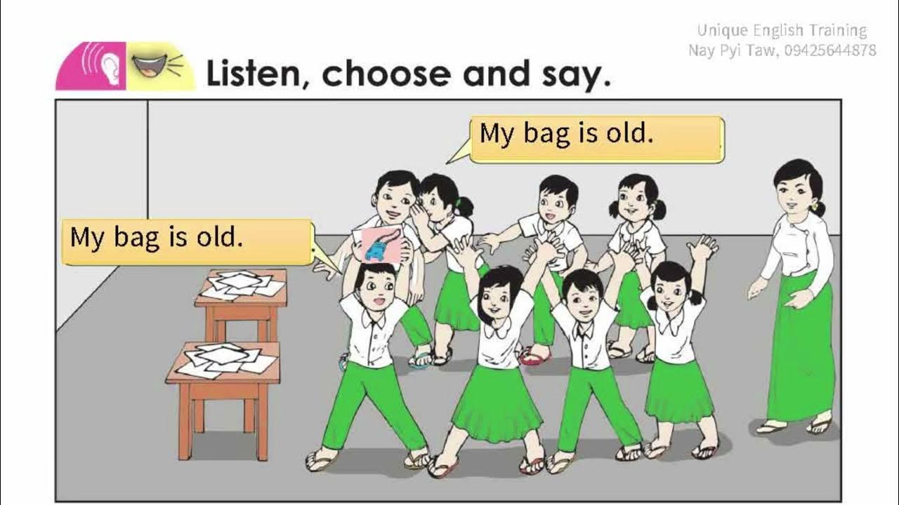 Grade 2 English အင်္ဂလိပ်စာ သင်ရိုးသစ် Unit 2 Lesson 5 နားထောင်၍ရွေးချယ်ပါ၊လိုက်ပြောပ