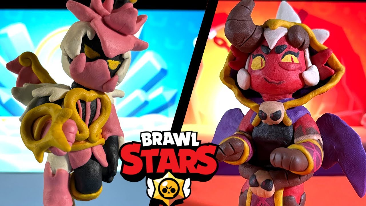 ⭐MAKING DEMON WILLOW and ANGEL LILY BRAWL STARS | Tutorial with clay⭐ - YouTube