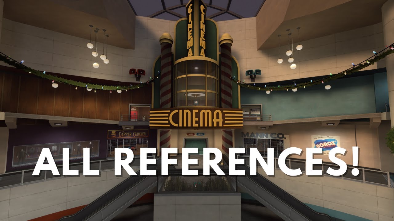 [TF2] All movie poster references in Galleria - YouTube