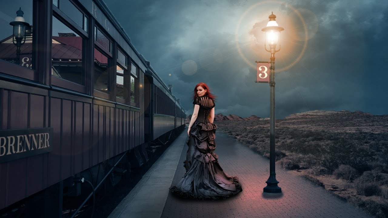 Girl on platform photo manipulation | photoshop tutorial cc - YouTube