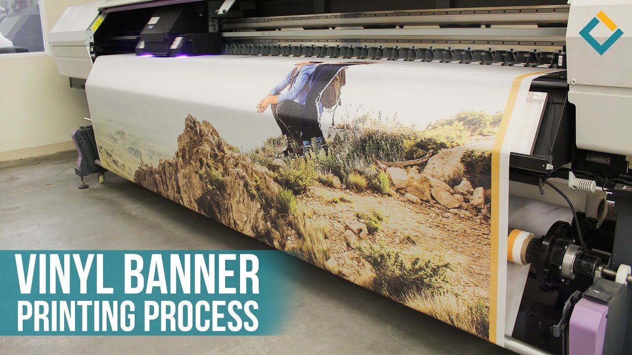 Vinyl Banner printing process With Mimaki inkjet Printer - YouTube