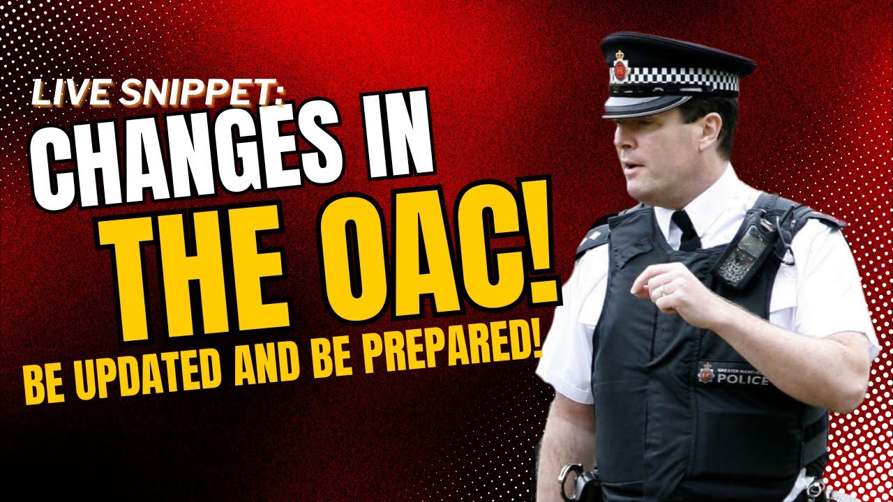 Join the Police New Changes in the OAC: Nail it with Bluelight Academy ...