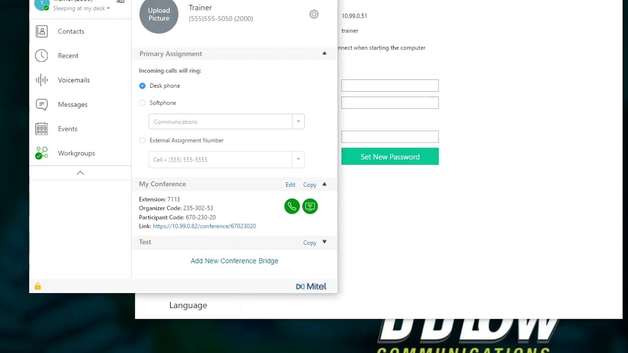 Accessing Settings | Mitel MiVoice Connect Client - YouTube