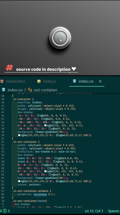 Glowing On And Off Buttons V2🔘 Shorts Css Html Shorts Cssshorts Coding Programming 