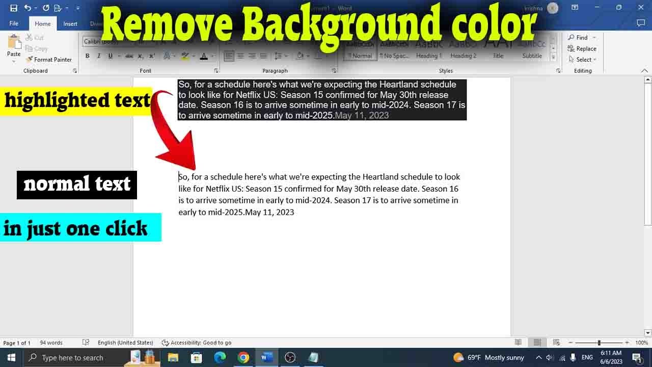 How To Remove Highlights Or Background Color From Pasted Text In How To Remove Highlights Or Background Color From Pasted Text In