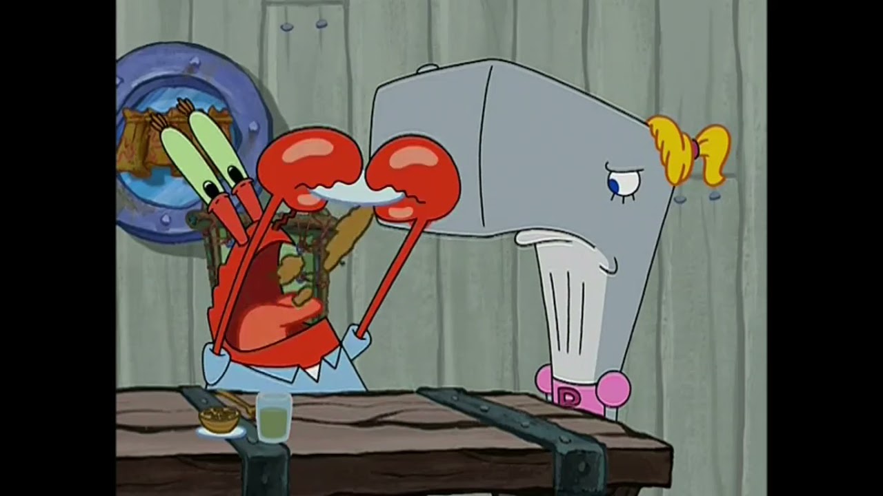 SpongeBob - Mr. Krabs Eats His Breakfast Fast - YouTube