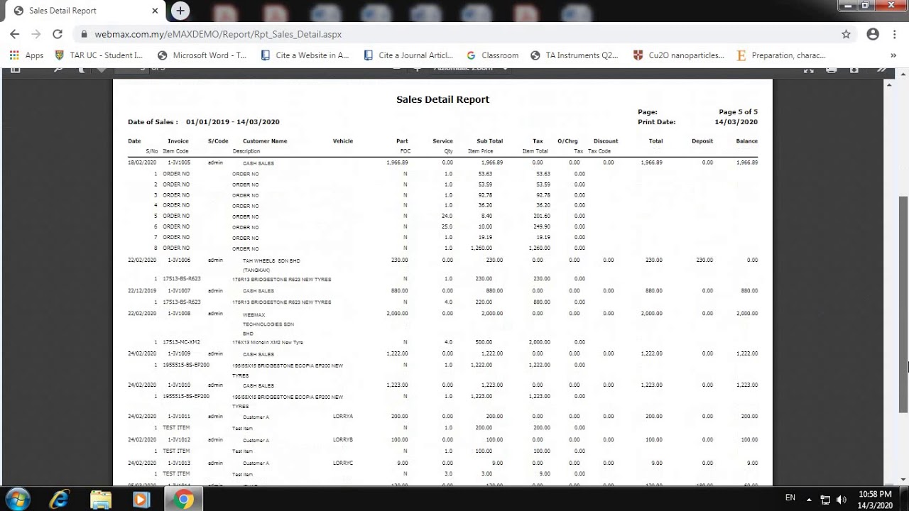 Webmax Tutorial - [SALES DETAIL REPORT] - YouTube