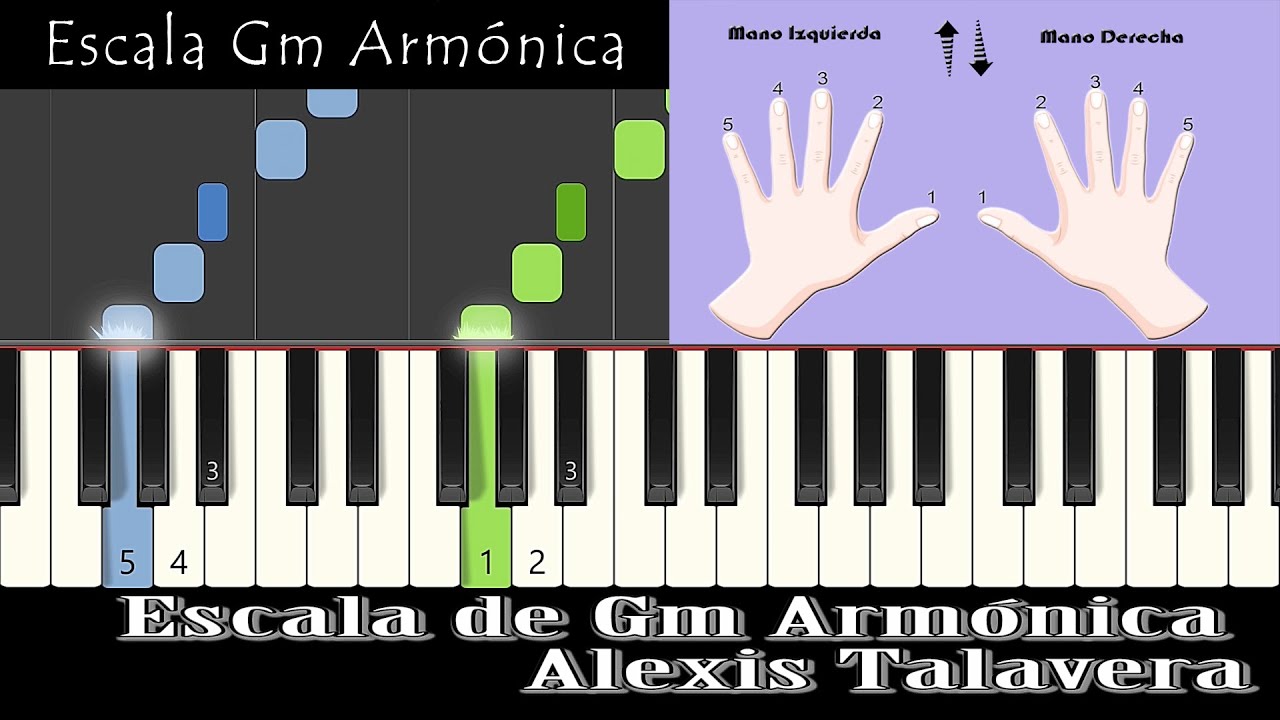 Escala de Gm Armónica (Piano) - YouTube