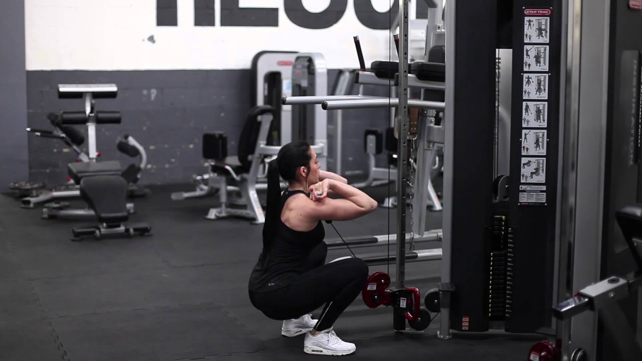 My PT Hub Exercise Library - Cable Front Squats - YouTube