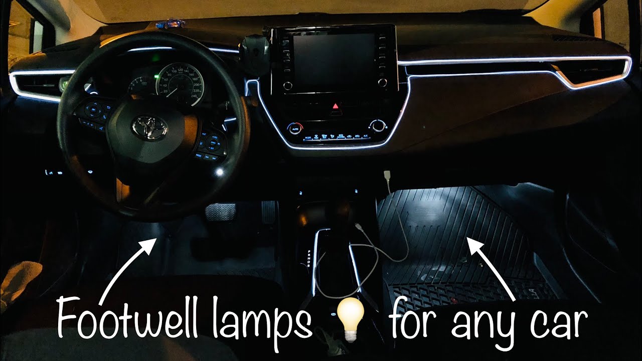 How to Install footwell lamps in car - YouTube