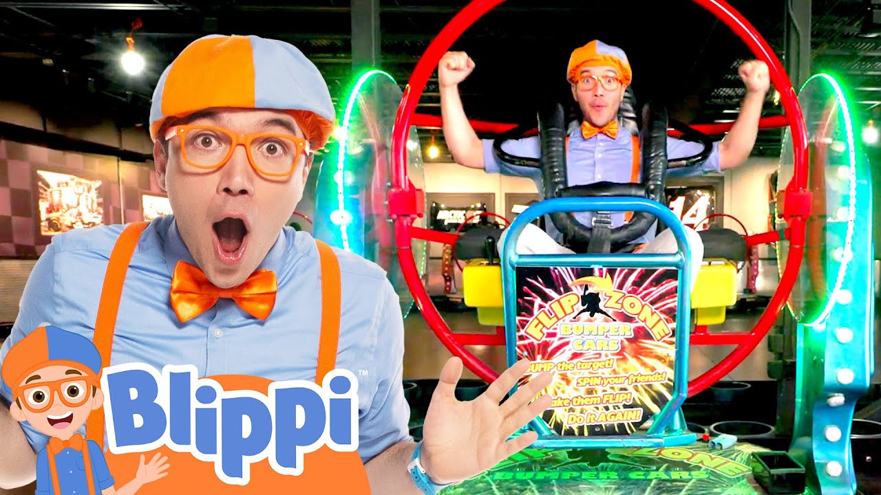 Blippi Goes Full Speed at Fun Mountain Theme Park! Races, Bumps ...