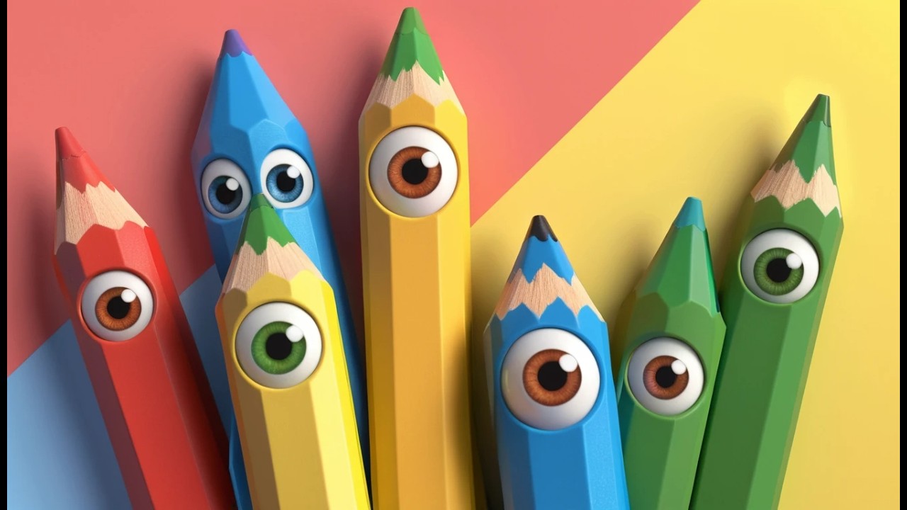 Four Little Toy Pencils Scribble Scribble | Creative Art Song ...