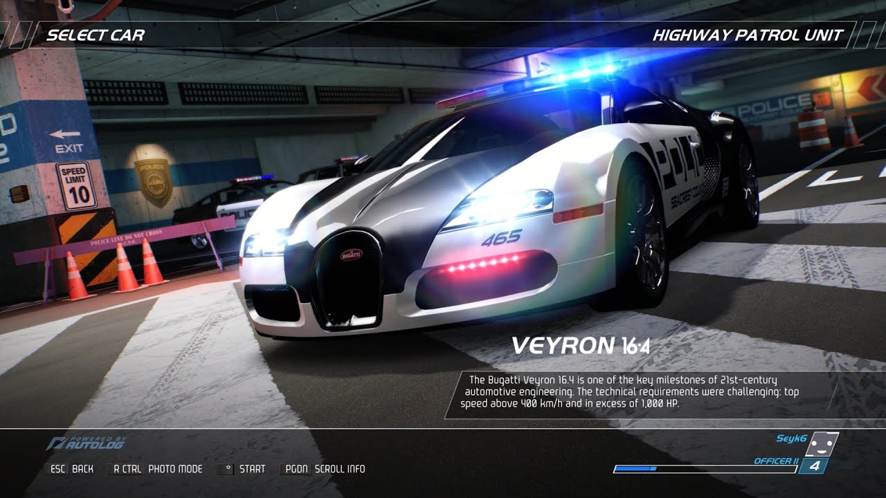 NFS Hot Pursuit Remastered - Police - Bugatti Veyron | 4K Gameplay ...