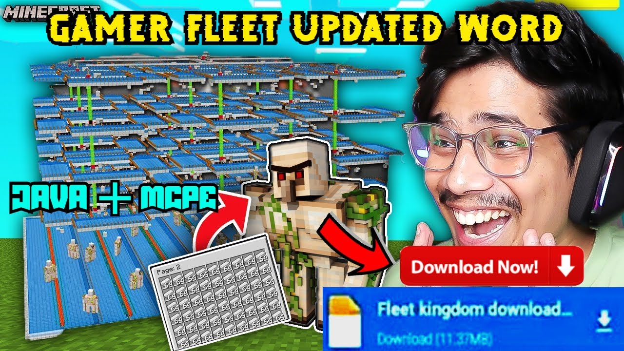 GAMER FLEET NEW UPDATE SURVIVAL WORLD DOWNLOAD LINK WITH MEGA IRON FARM ...