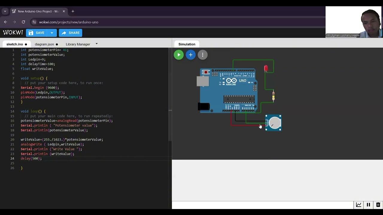 Project Akhir Analog Read (Potensiometer) Arduino Uno - Kelompok 27 ...