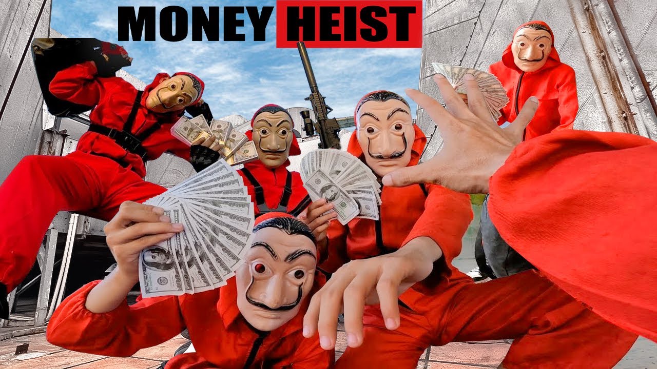 PARKOUR VS MONEY HEIST: Police raid the bad guys' base to rescue his ...