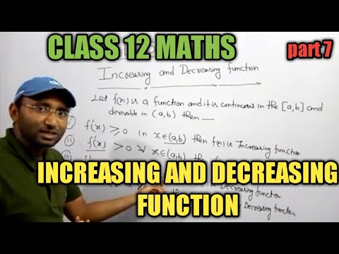 CLASS 12 MATHS ||NCERT ||INCREASING AND DECREASING FUNCTION ...