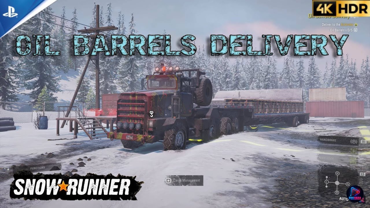 SnowRunner Gameplay [OIL BARRELS DELIVERY] |PS5| 4K60FPS - YouTube