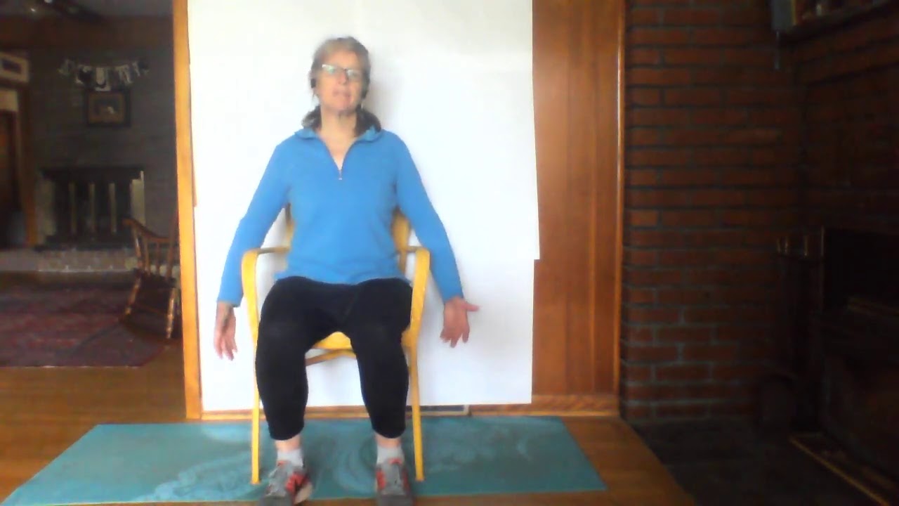 Seated PushBack #8 trunk exercises seated core circuit - YouTube