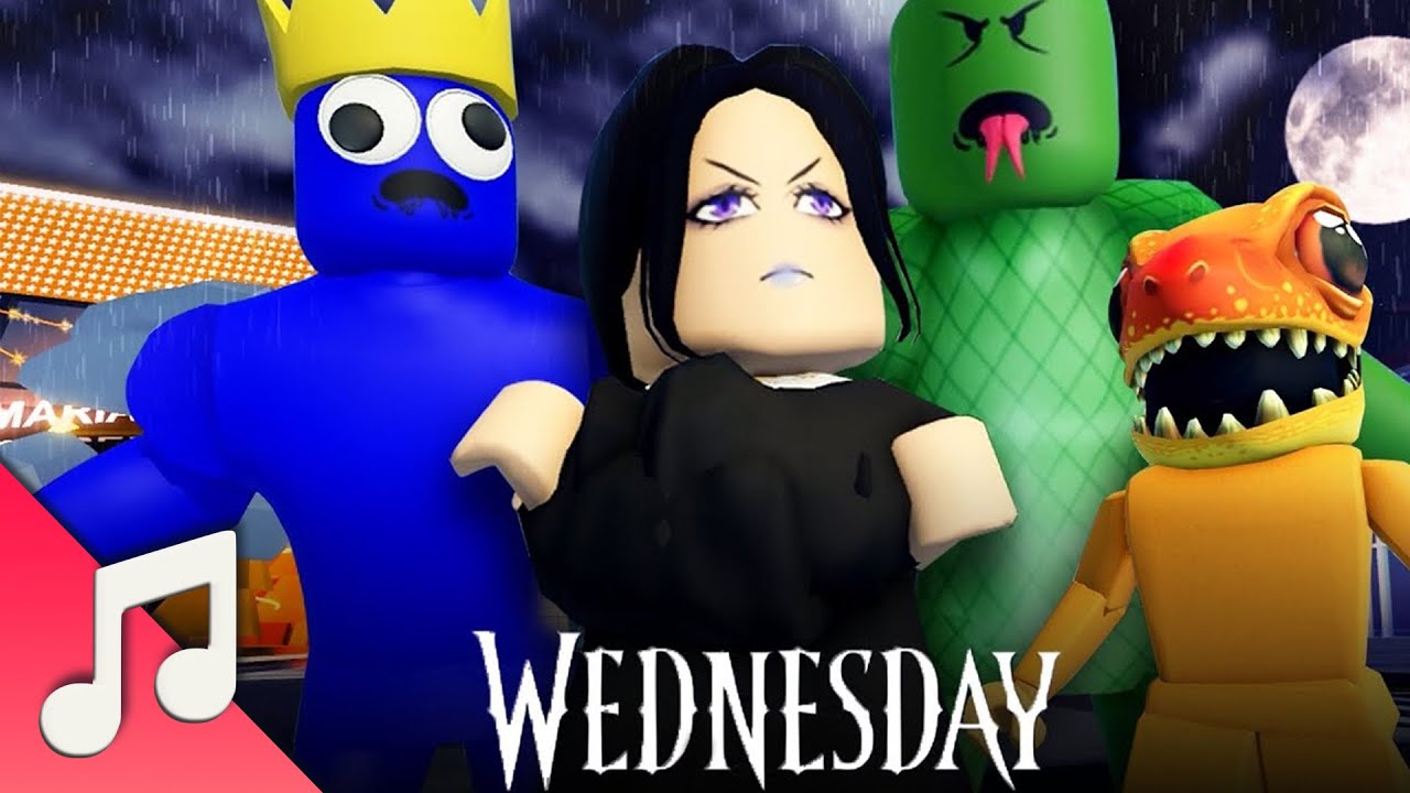 Roblox Story with Song ♪ Stronger | Wednesday x Rainbow Friends Music ...
