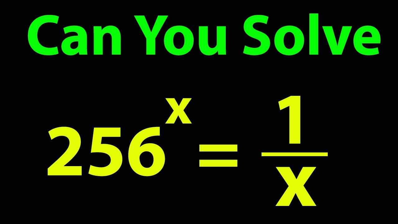 Olympiad Math | A Nice Higher Mathematics Question - YouTube